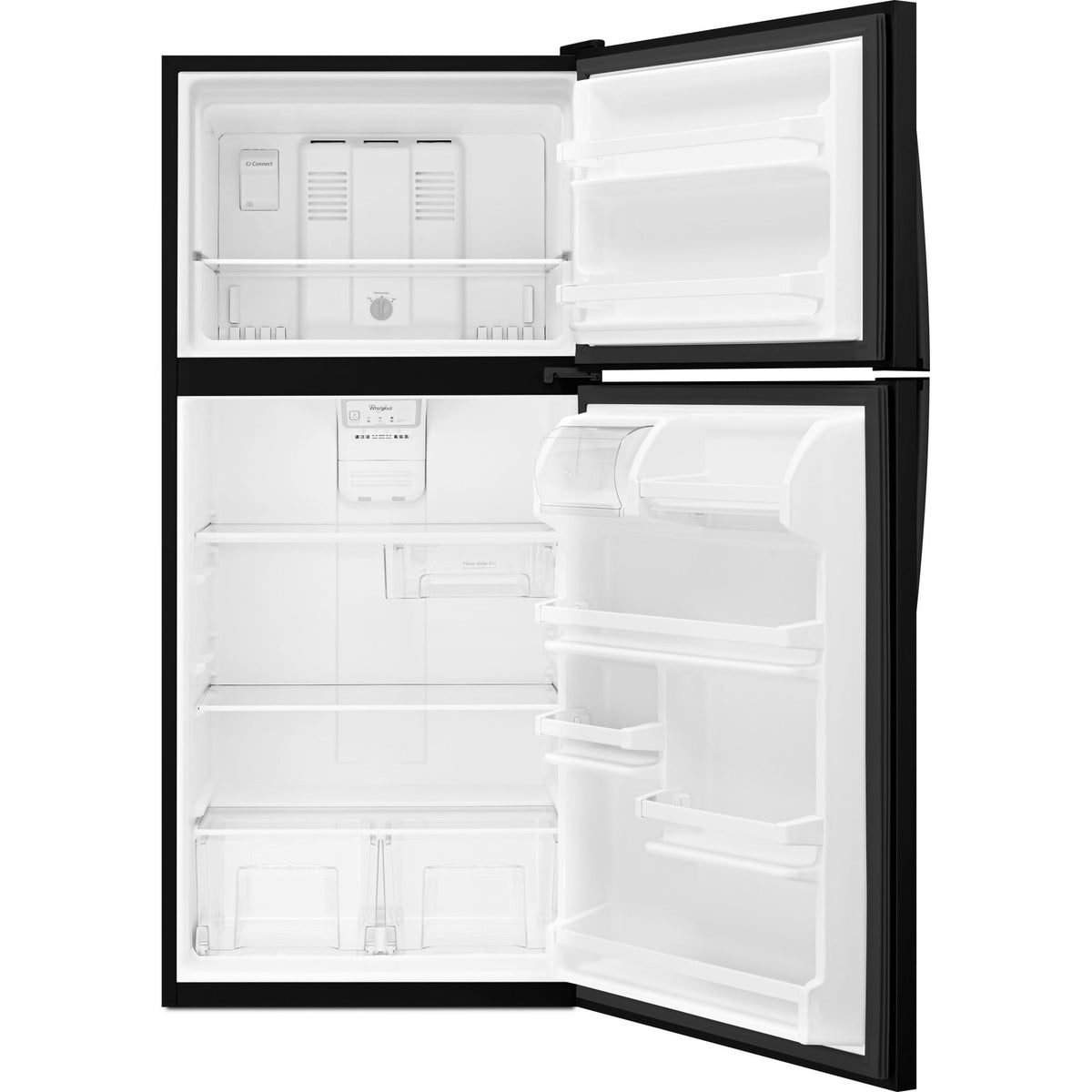 Whirlpool Top Mount Fridge (WRT148FZDB) - Black | Birts-Furniture